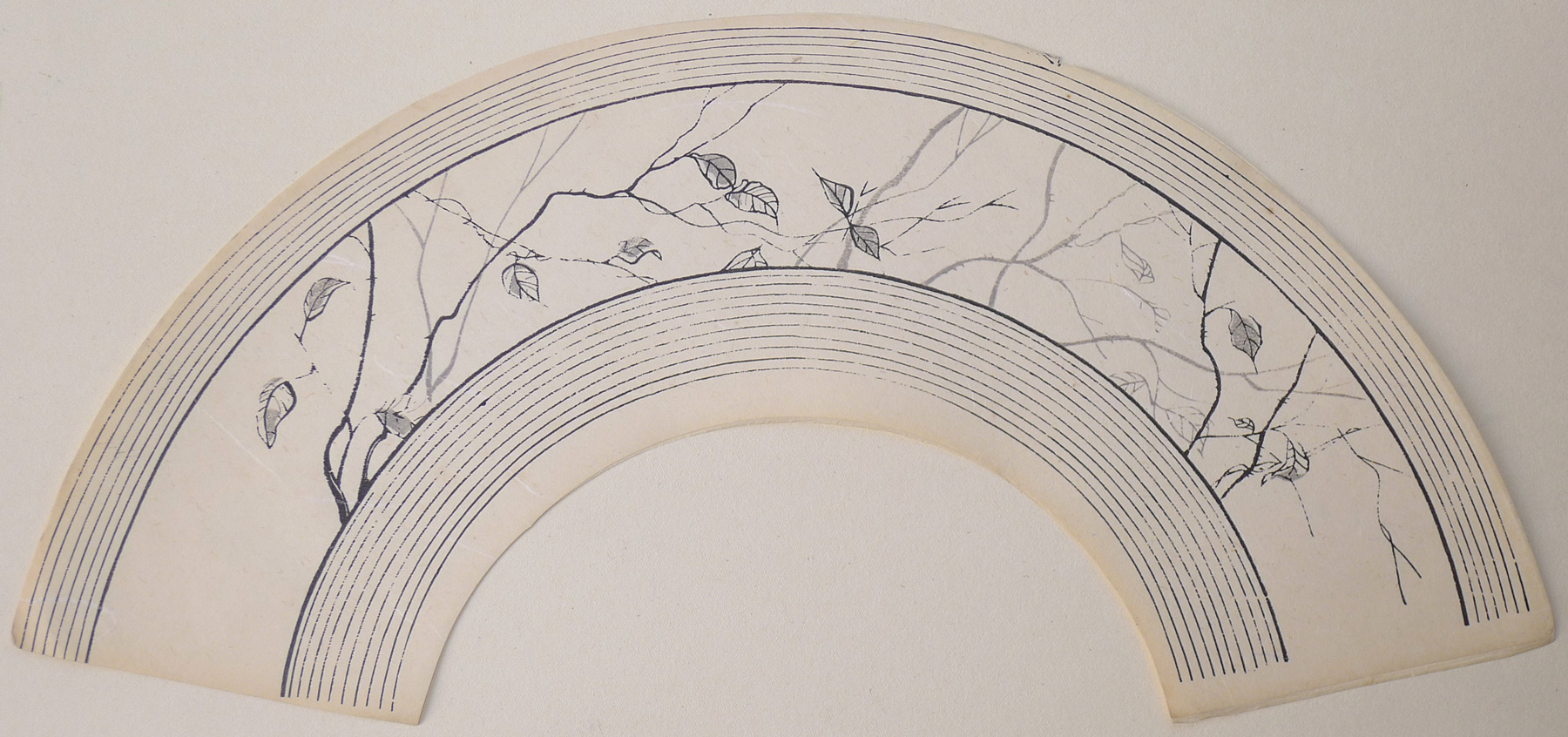 Fan design sample, branches and leaves - The Lavenberg Collection of ...