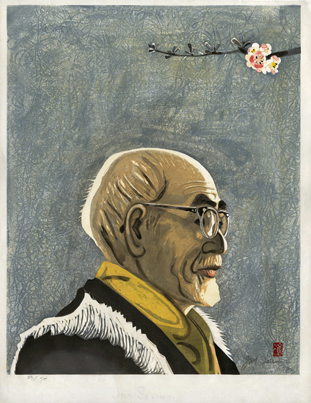 Portrait of Shiga Naoya - The Lavenberg Collection of Japanese Prints