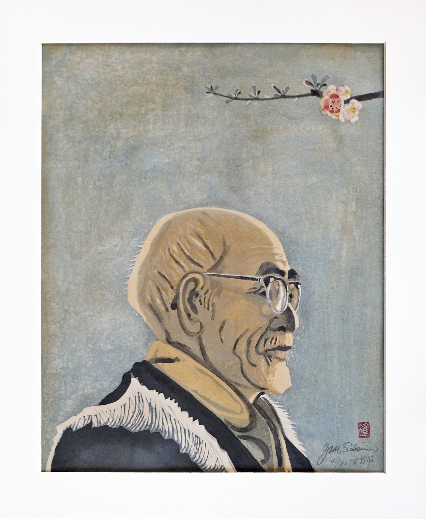 Portrait of Shiga Naoya - The Lavenberg Collection of Japanese Prints