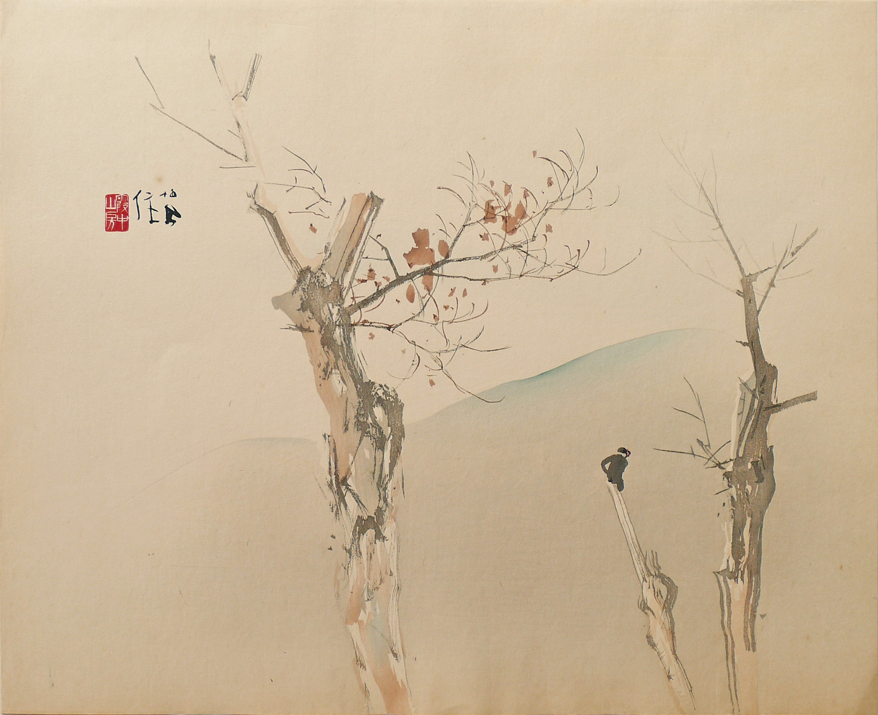 Singing Monkey on a Bare Tree from the series Seihō's Masterpieces ...