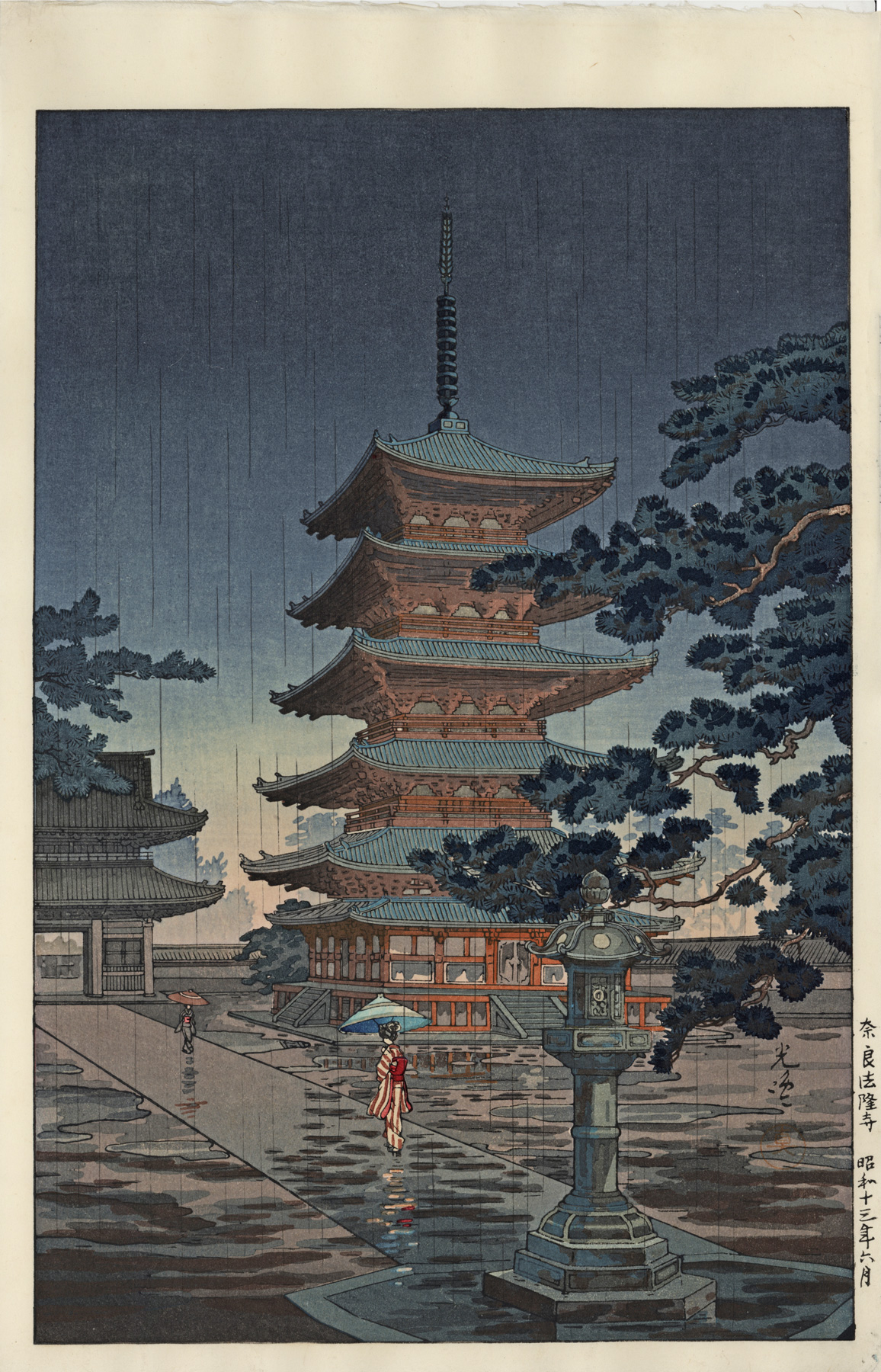 Nara Hōryūji - The Lavenberg Collection of Japanese Prints