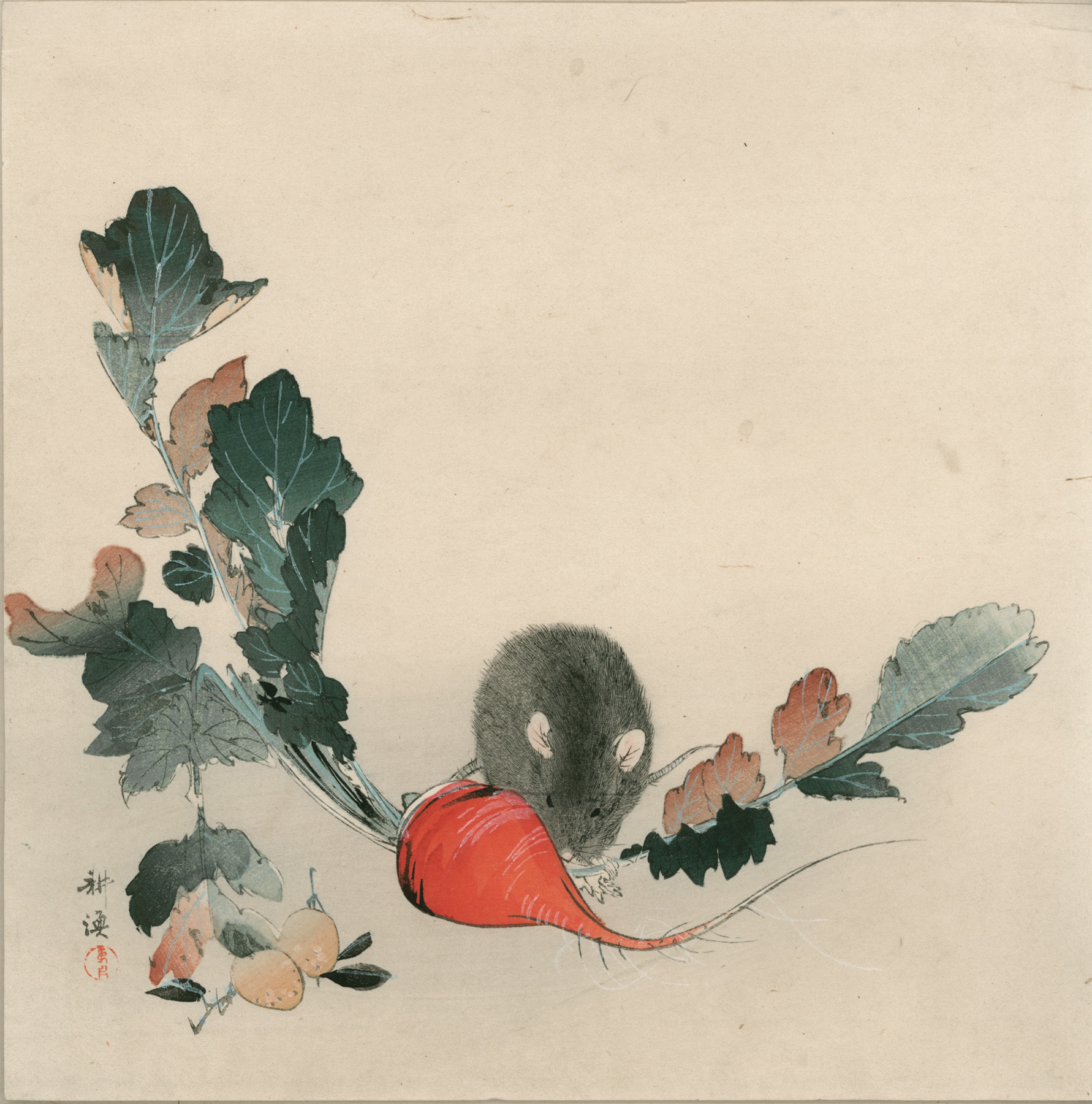 Rat and Radish - The Lavenberg Collection of Japanese Prints