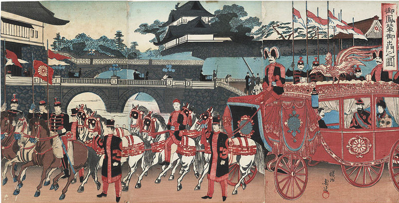 Illustration of [The Emperor’s Carriage] Departing the Imperial Palace ...